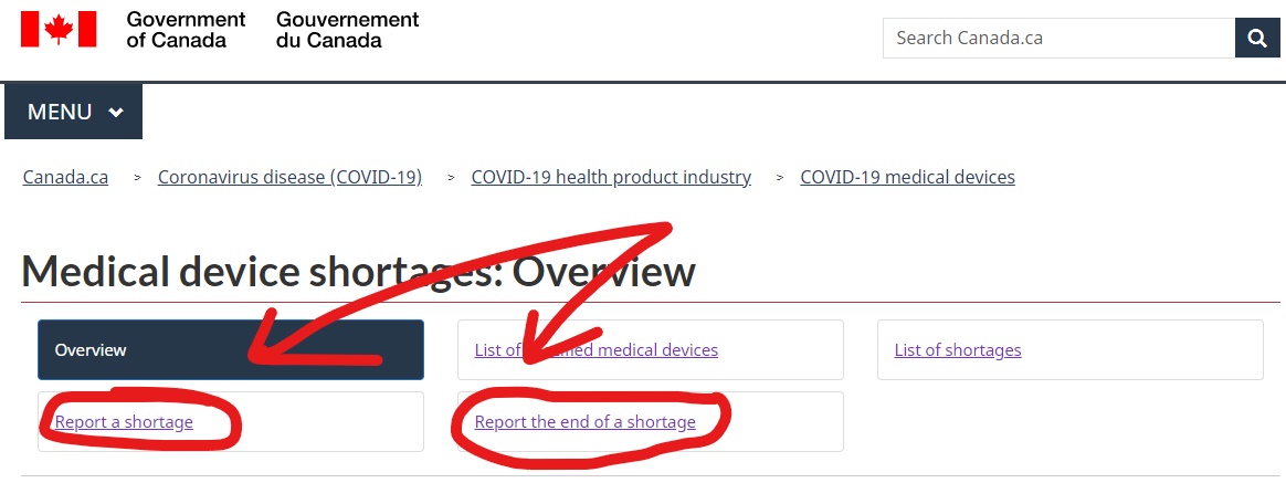 Medical Device Shortage Reporting