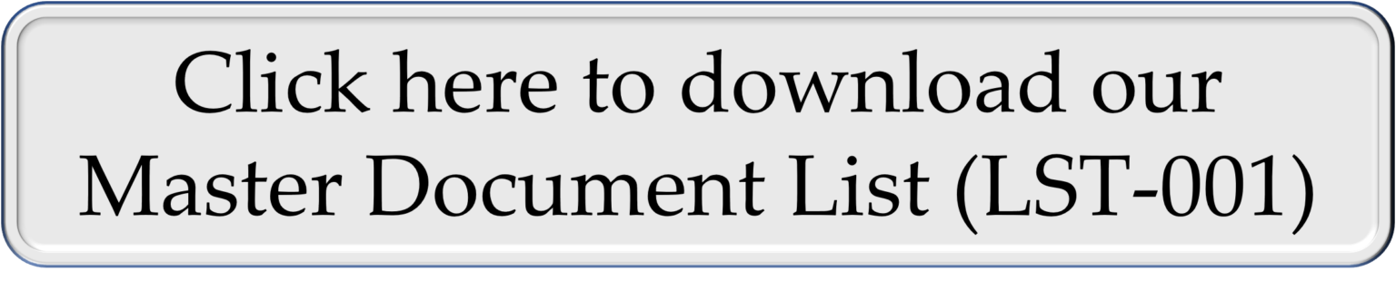 Master Document List - Medical Device Academy