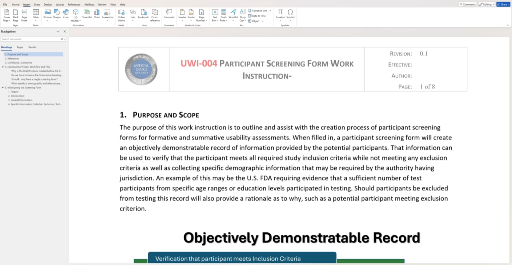 Participant Screening & Data Collection Forms